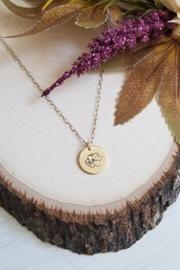 Dainty Magnolia Necklace, Sterling Silver or Gold – Fabulous Creations ...