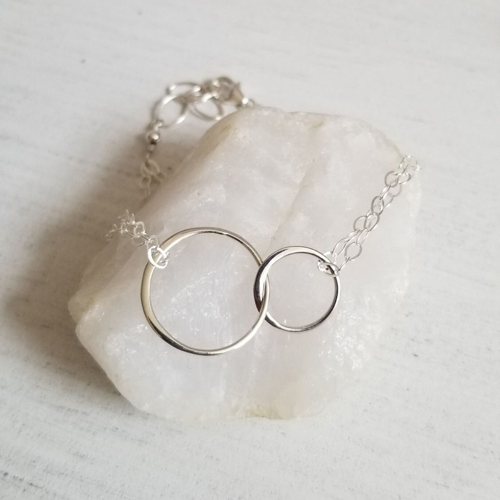 Best Friend Gift, Sterling Silver Unity Bracelet, Eternity Bracelet ...